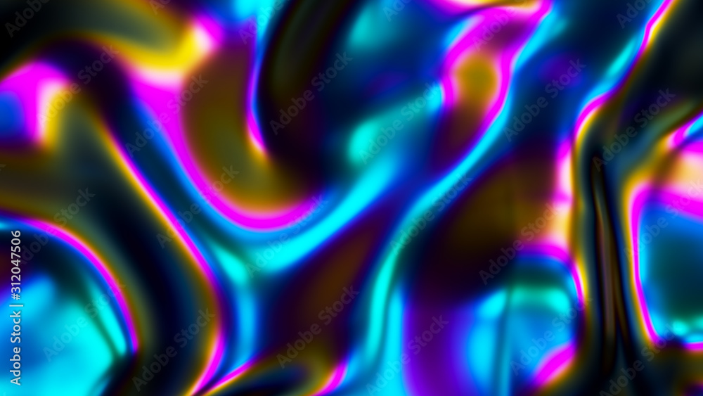 Abstract holographic gradient rainbow animation. 4K motion graphic ...