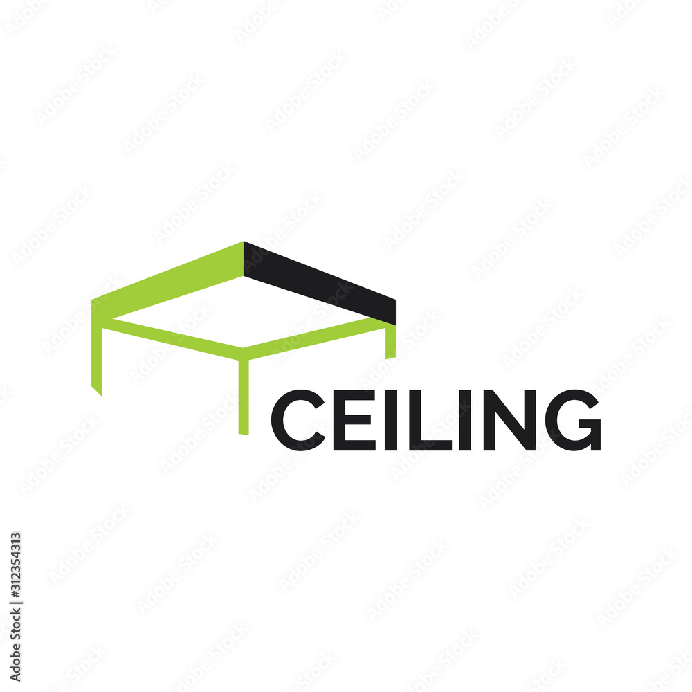 Vector logo of ceilings and stretch ceilings Stock Vector | Adobe Stock