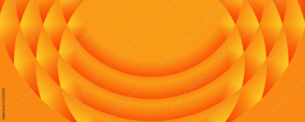 geometric circular orange banner background Stock Illustration | Adobe ...