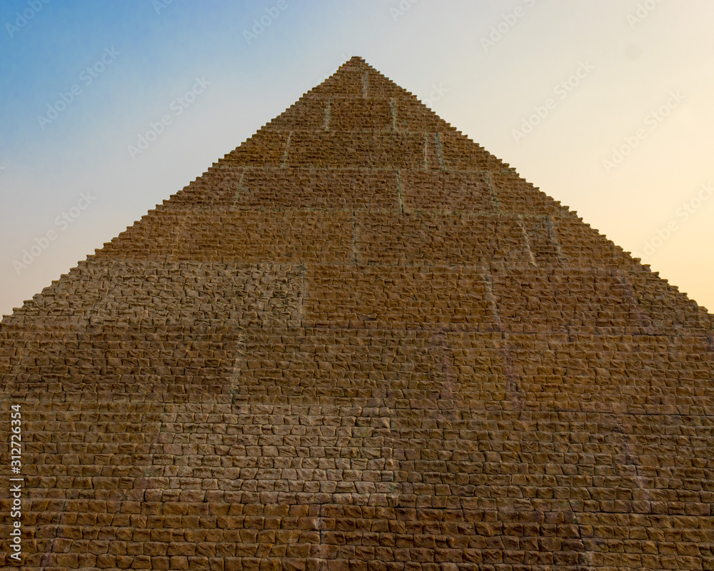 Egyptian pyramid, one of the seven wonders of the world rising high ...