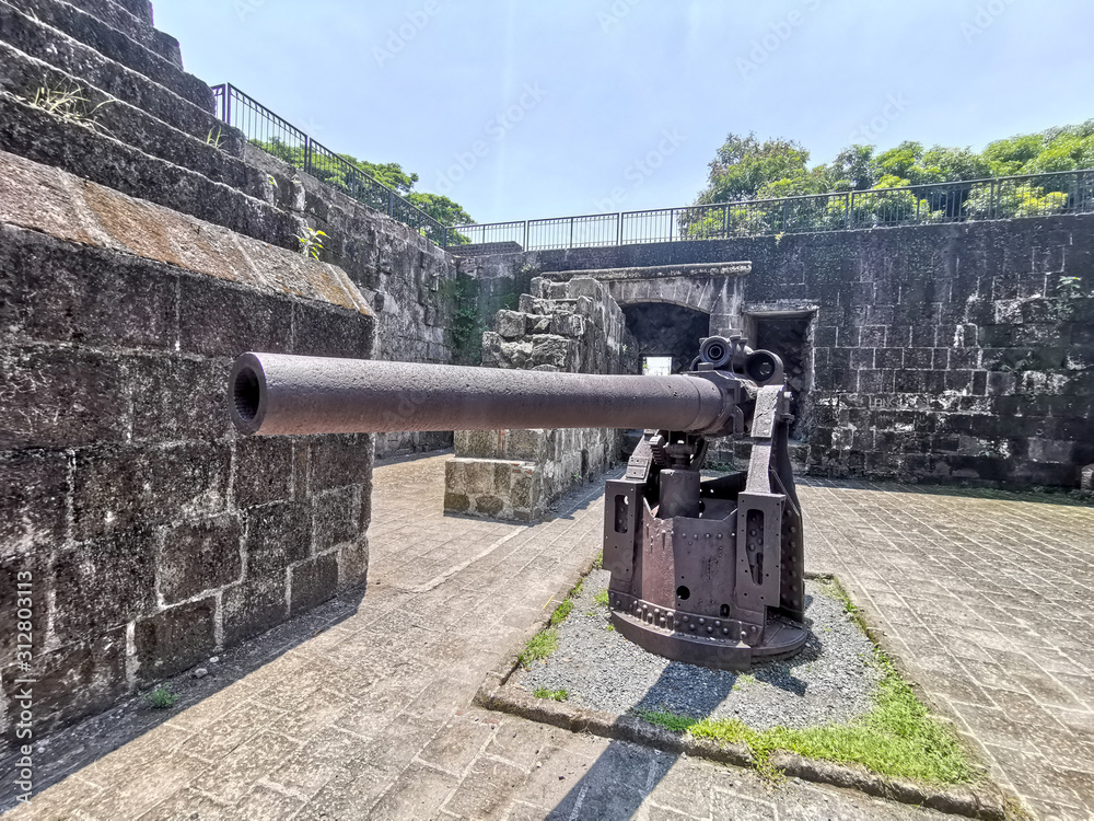 Japanese Naval Cannon Mounted In Intramuros, Manila, Philippines Called ...