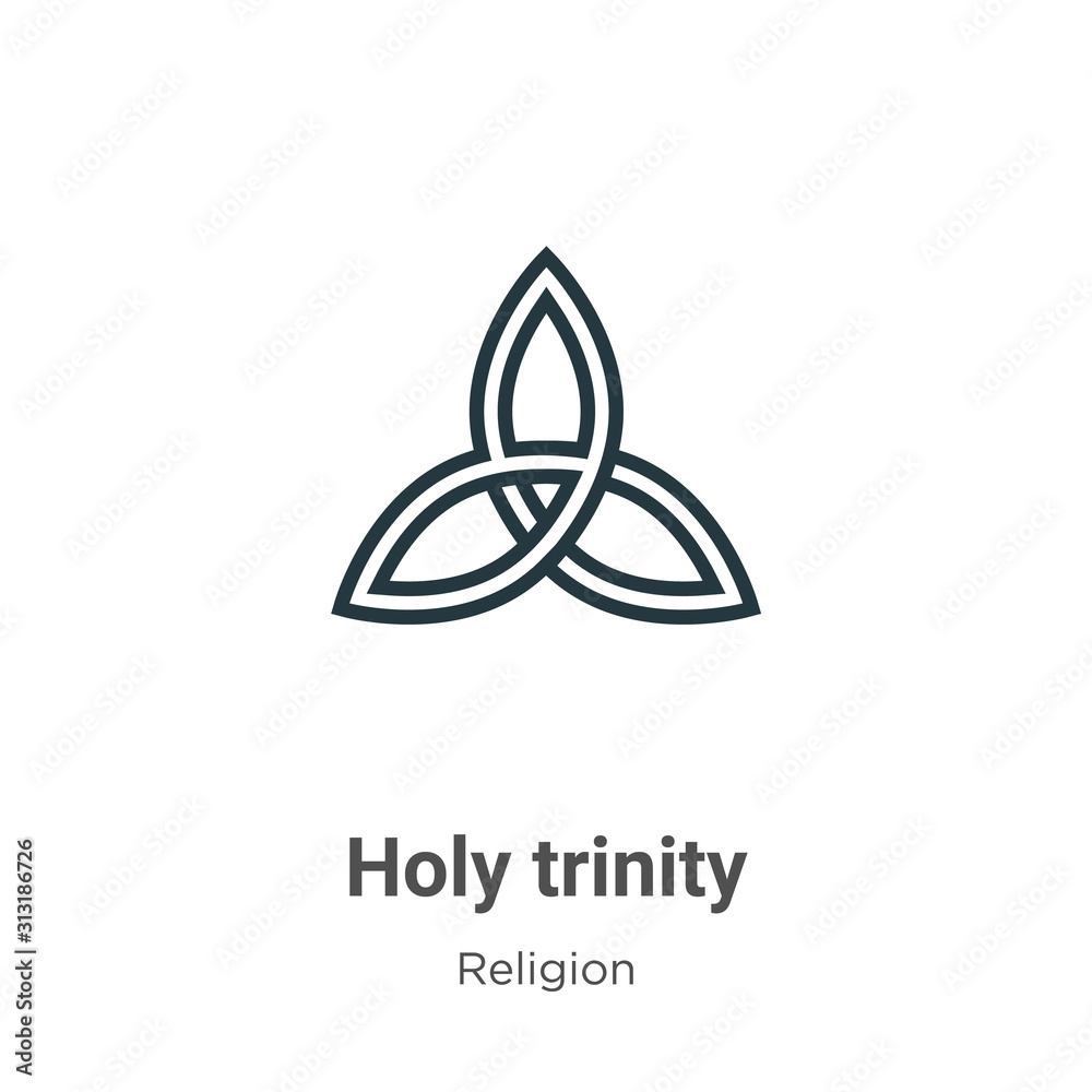 Image vectorielle Stock Holy trinity glyph icon vector on white ...