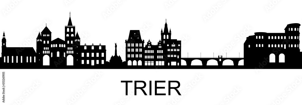 Stock-Vektorgrafik „Trier Skyline“ | Adobe Stock