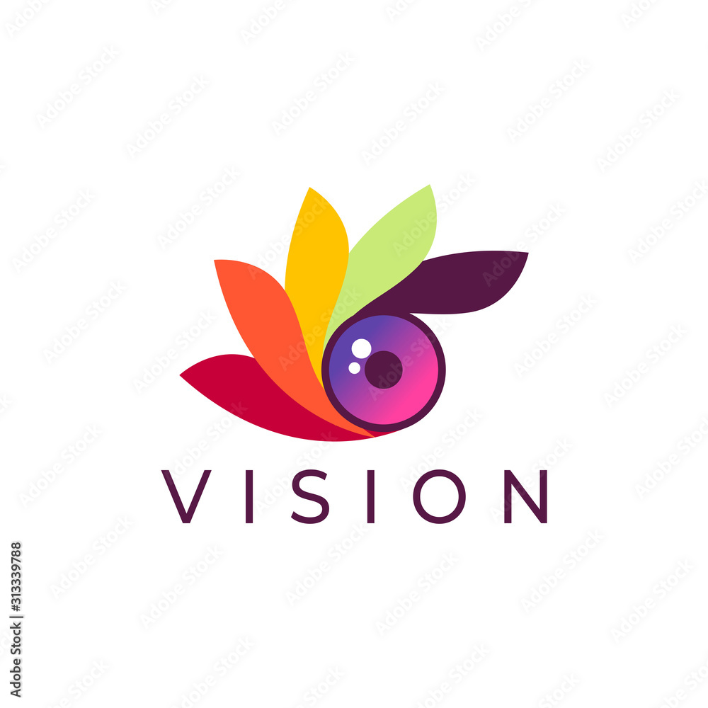 Eye vision icon logo vector illustration Stock Vector | Adobe Stock