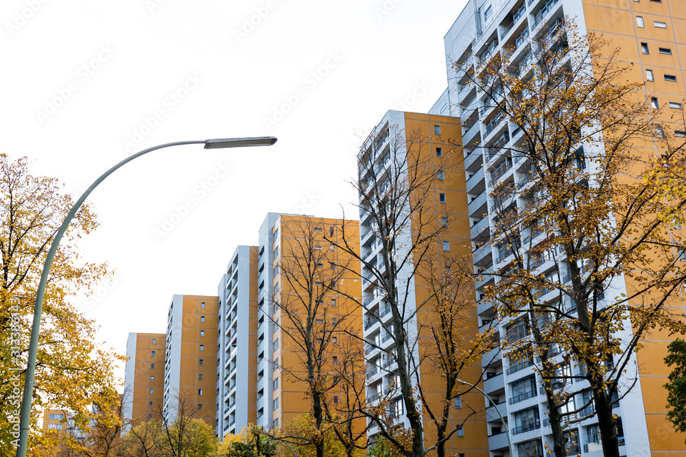soviet apartment buildings in a row Stock Photo | Adobe Stock