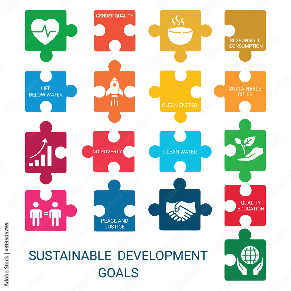 Puzzle. Sustainable Development Goals. Stock Vector | Adobe Stock