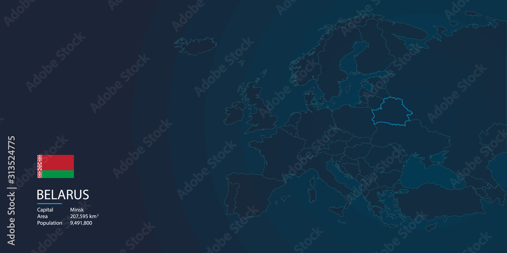 belarus map background with dark blue color Stock Vector | Adobe Stock