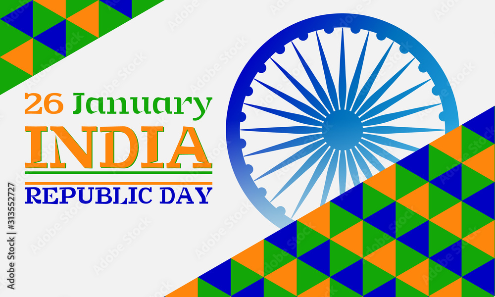 26th January Republic Day of India. Background, poster, greeting card ...