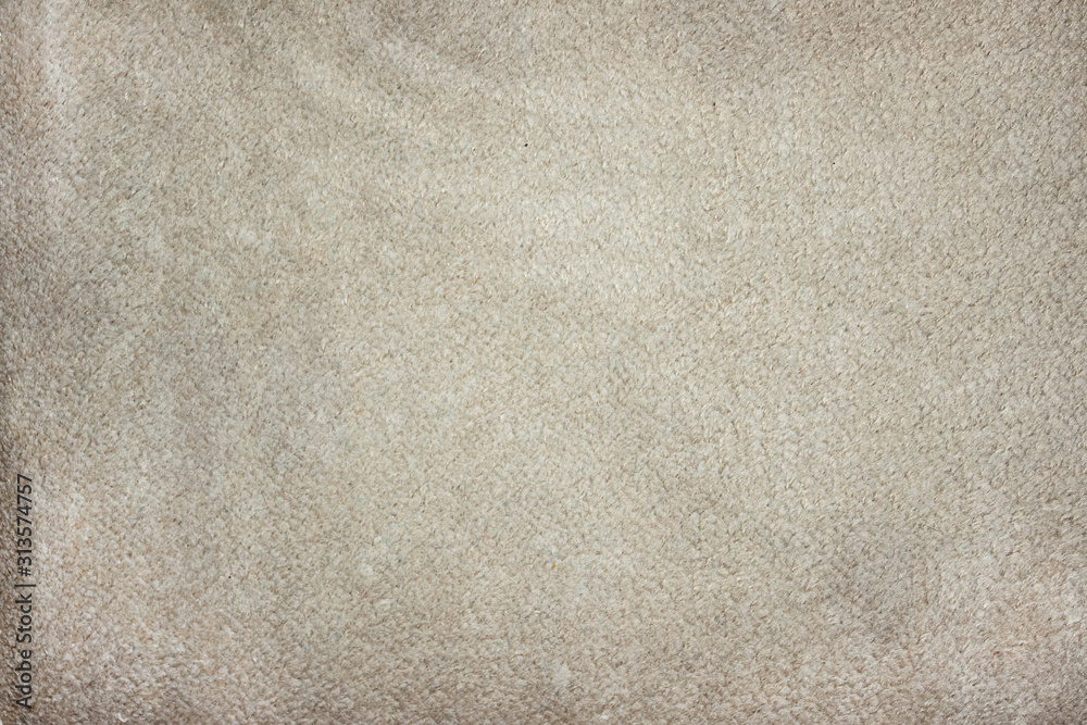 Beige velvet background or velour flannel texture made of cotton with ...