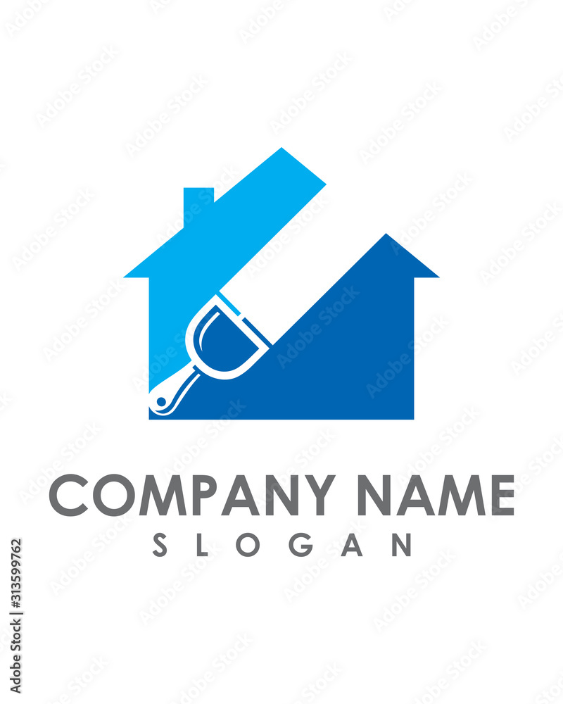 drywall logo , paint house logo Stock Vector | Adobe Stock
