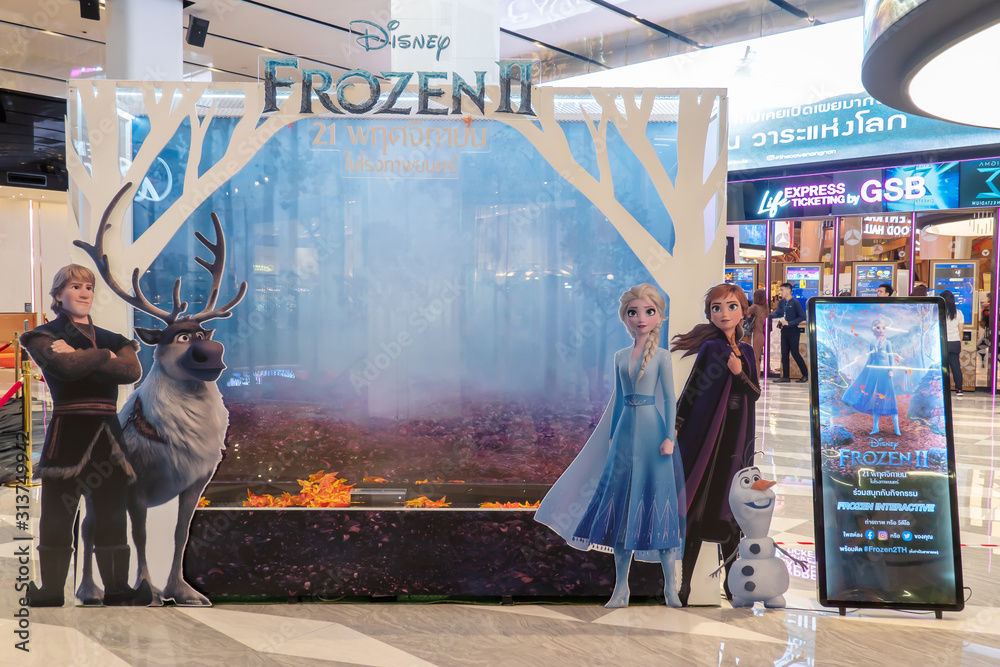 BANGKOK, THAILAND, Nov 16, 2019 - A beautiful standee of a movie called ...