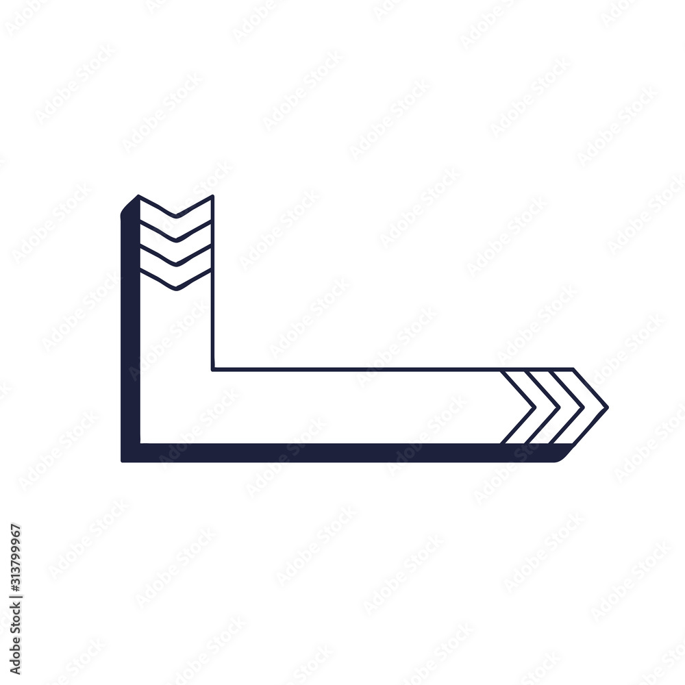 Right arrow icon with fast speed effect. Vector illustration designed ...