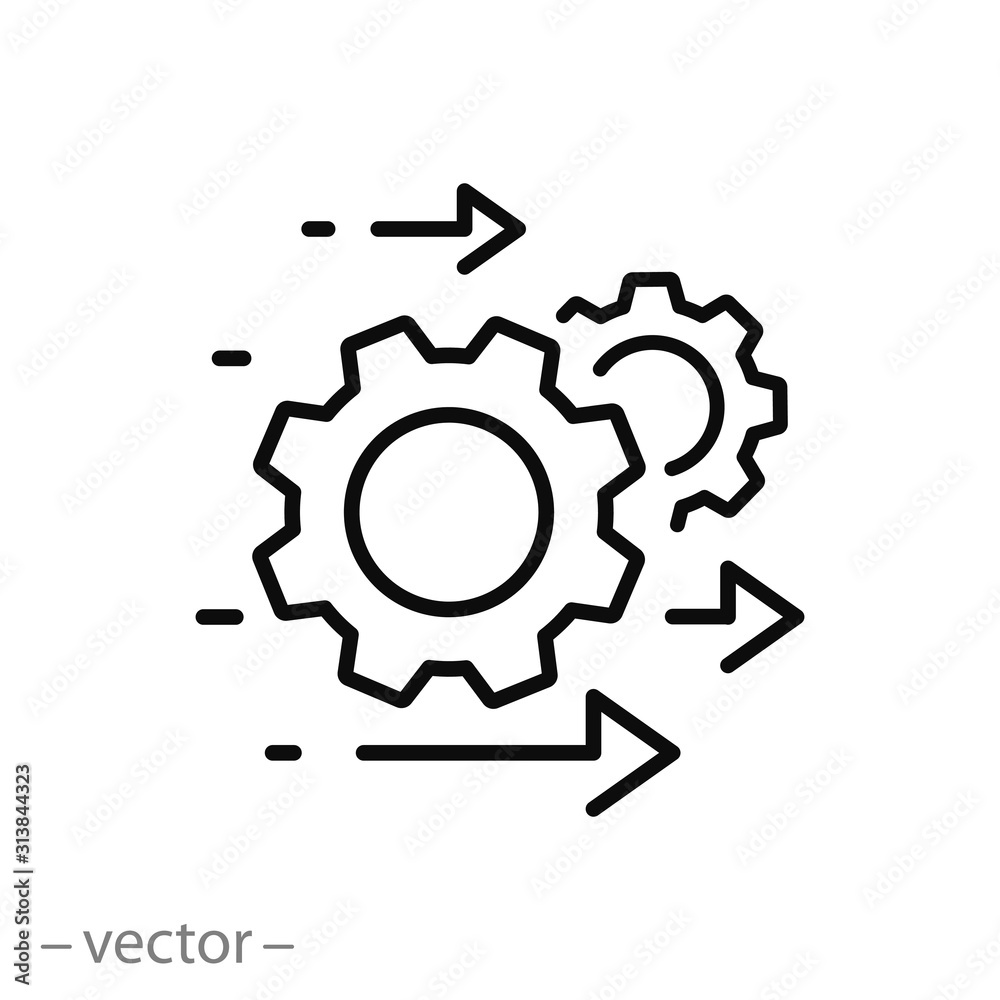 process management icon, optimization operation, fix strategy industry ...