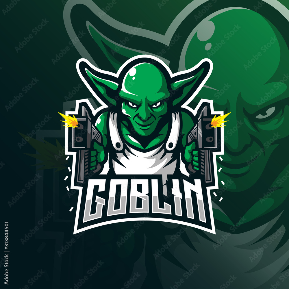 goblin mascot logo design vector with modern illustration concept style ...