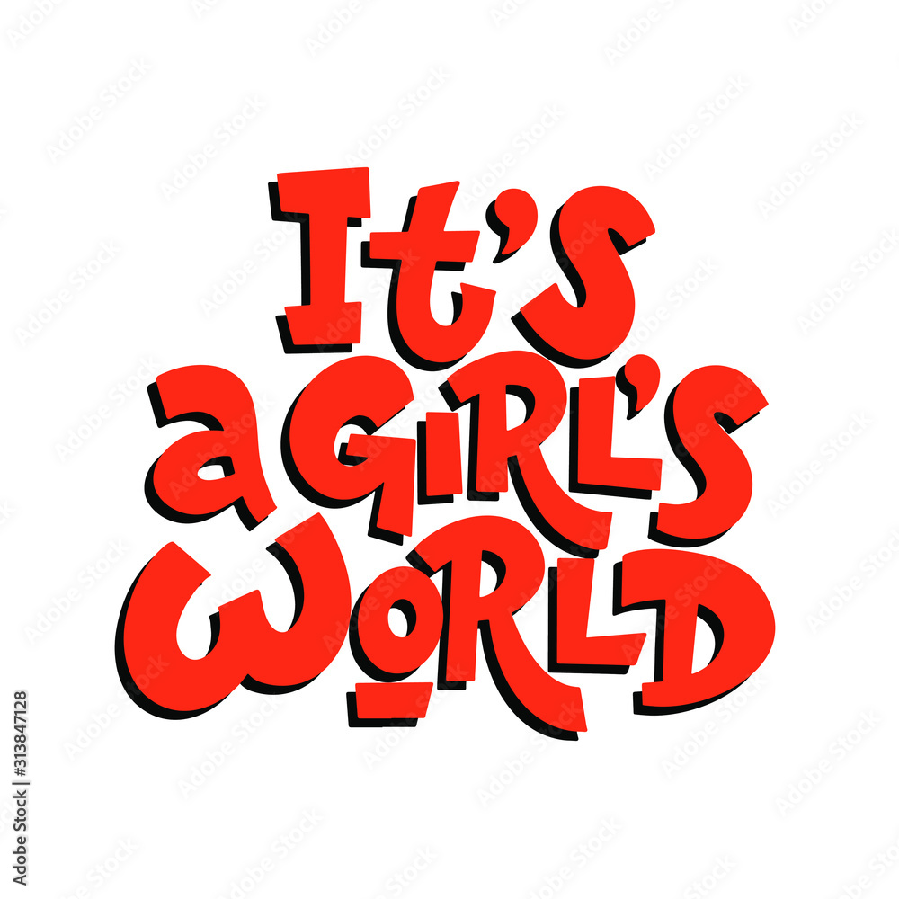 Vector illustration in simple style with handwritten inscription ...