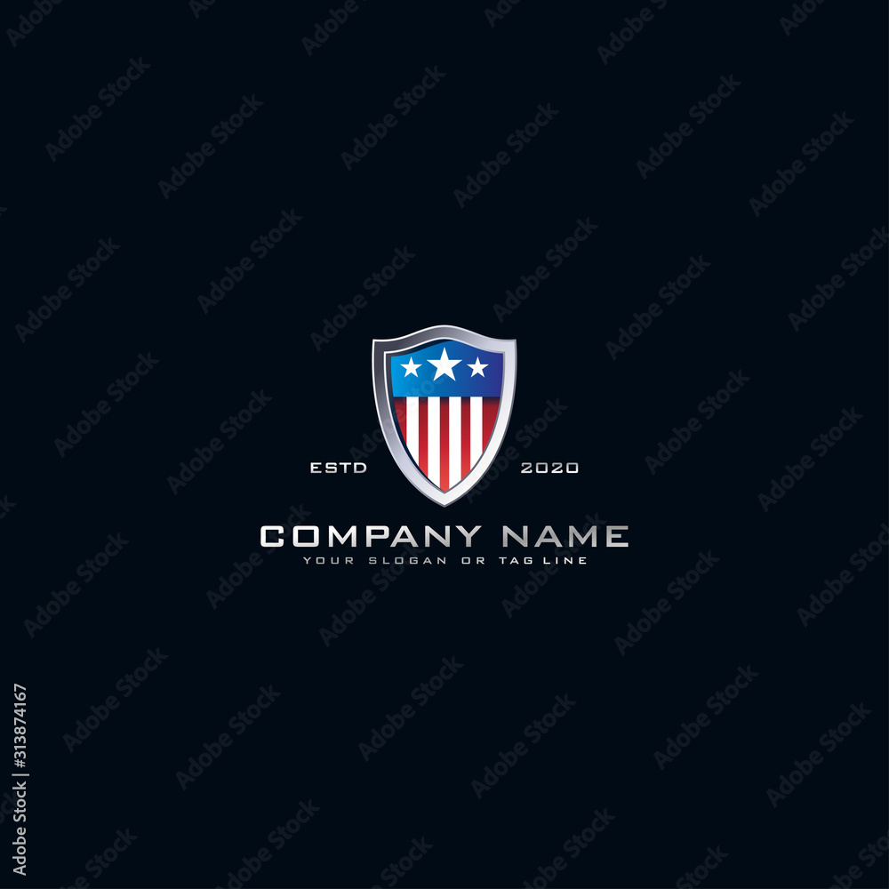 logo american shield vector Stock Vector | Adobe Stock
