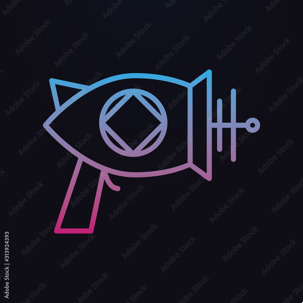 Space blaster nolan icon. Simple thin line, outline vector of space ...