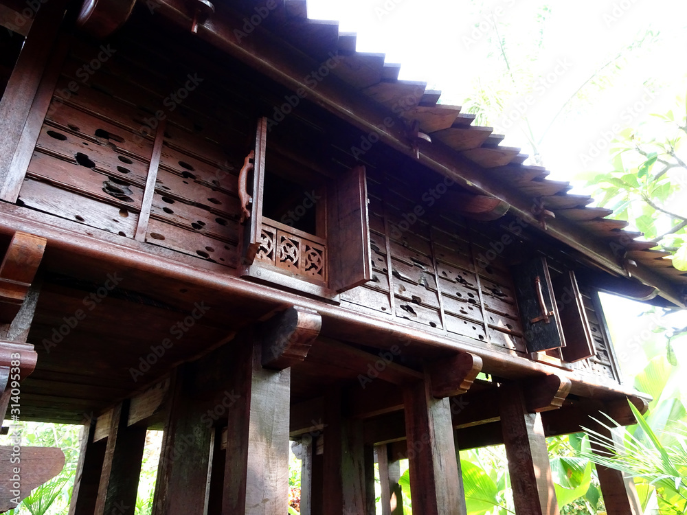 PUTRAJAYA, MALAYSIA - AUGUST 25, 2018: Models of traditional Malay ...
