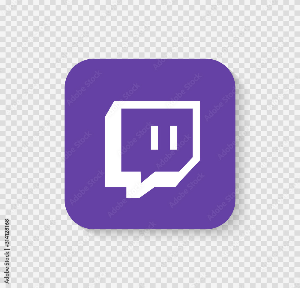 Social media icons illustration twitch icon Stock Vector | Adobe Stock