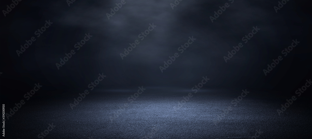 Dark room with light and smoke background. Stock Photo | Adobe Stock