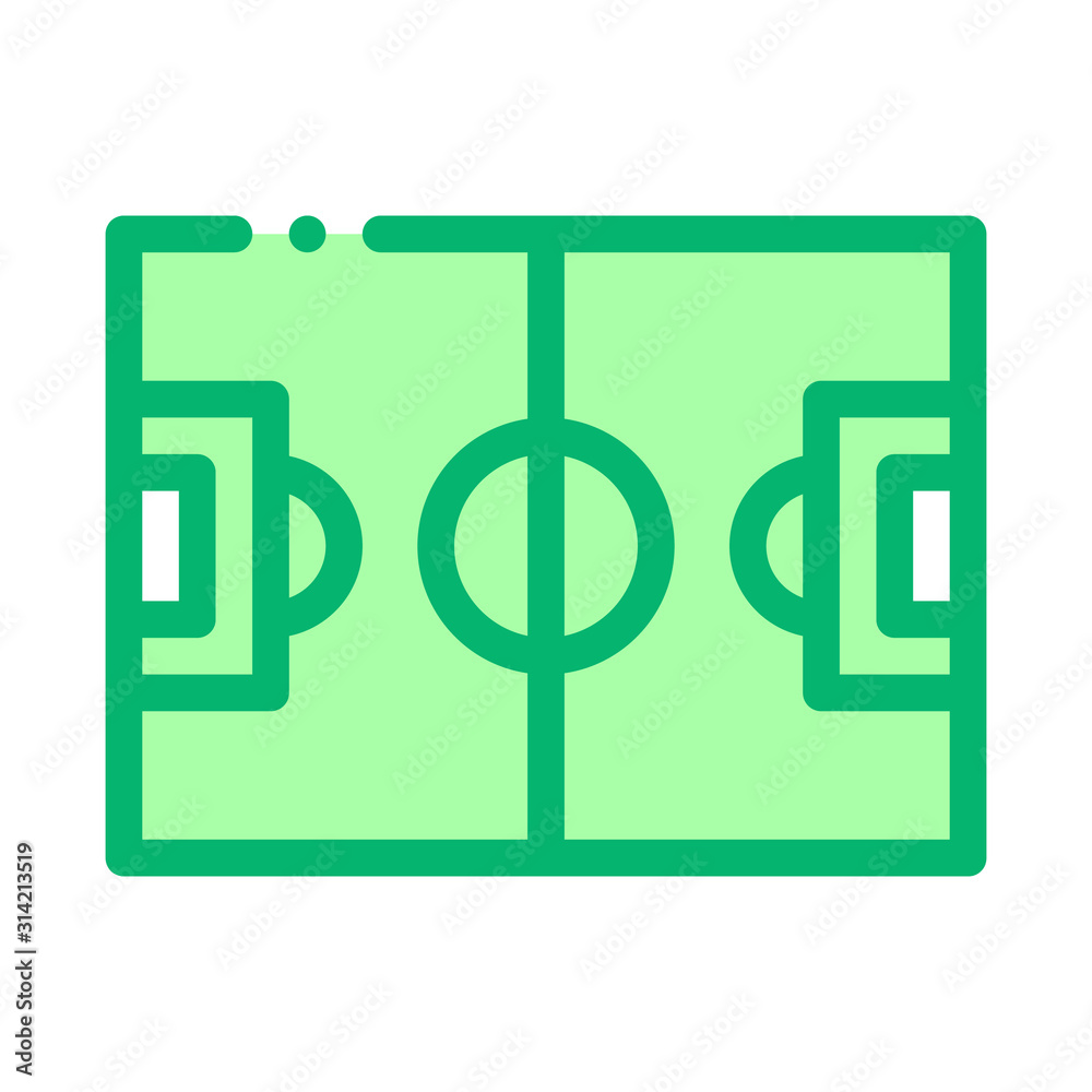 Football Field Icon Vector. Outline Football Field Sign. Isolated ...