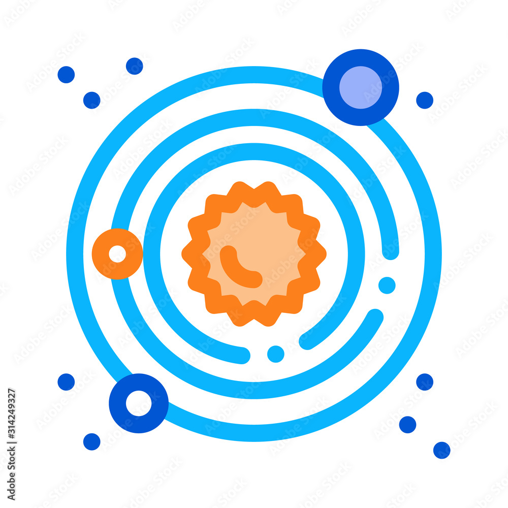 Solar System Milky Way Icon Vector. Outline Solar System Milky Way Sign ...