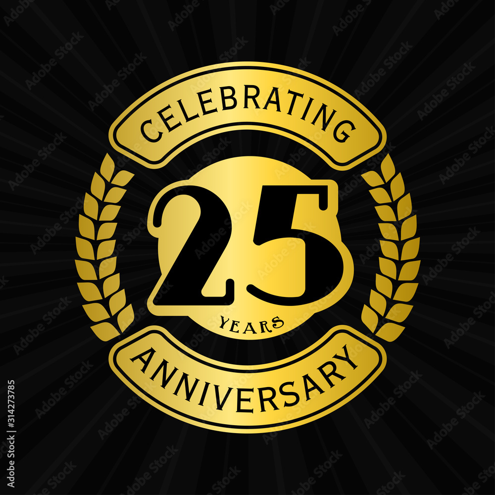 25 years design template. 25th vector and illustration Stock Vector ...