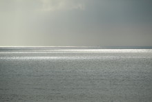 Grey Sky With Strip Of Sea Free Stock Photo - Public Domain Pictures