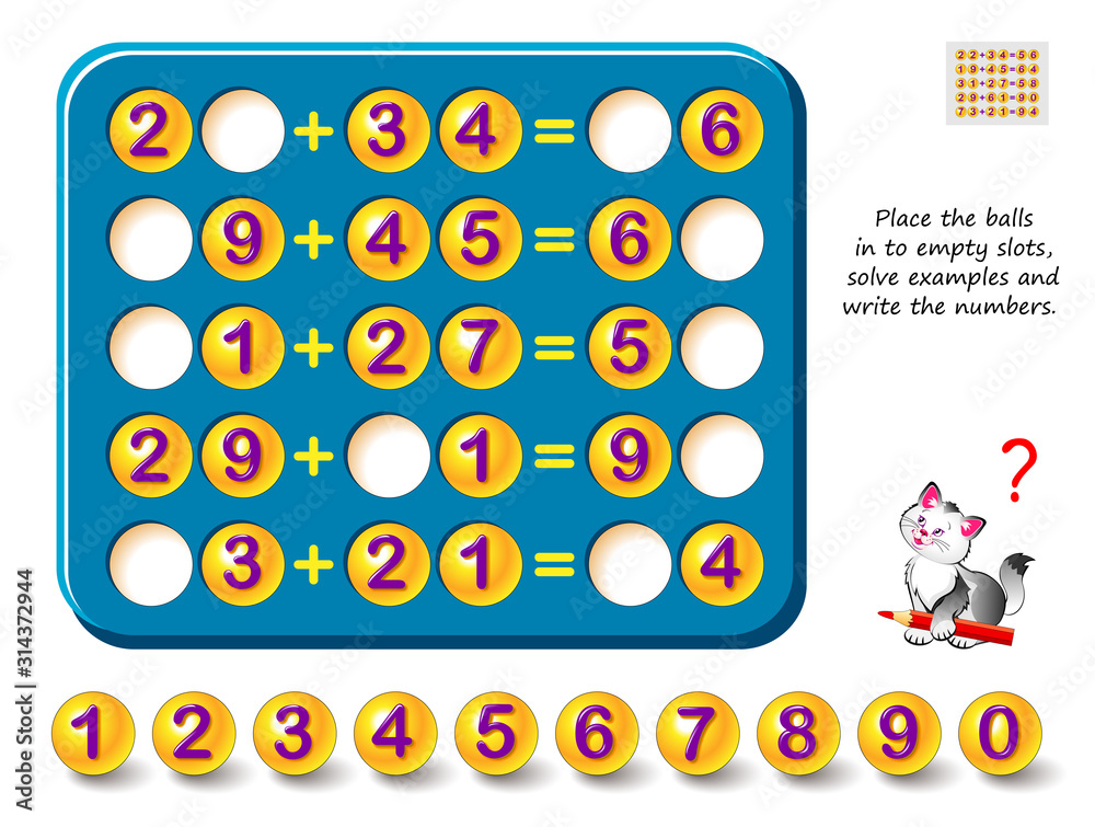 Logic puzzle game for children and adults. Place balls in to empty ...