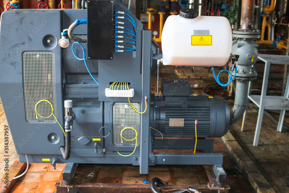 Large powerful industrial gas air centrifugal compressor for pumping ...