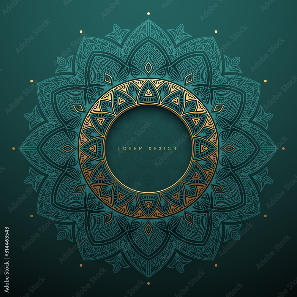 Elegant ornamental round decoration template background Stock Vector ...