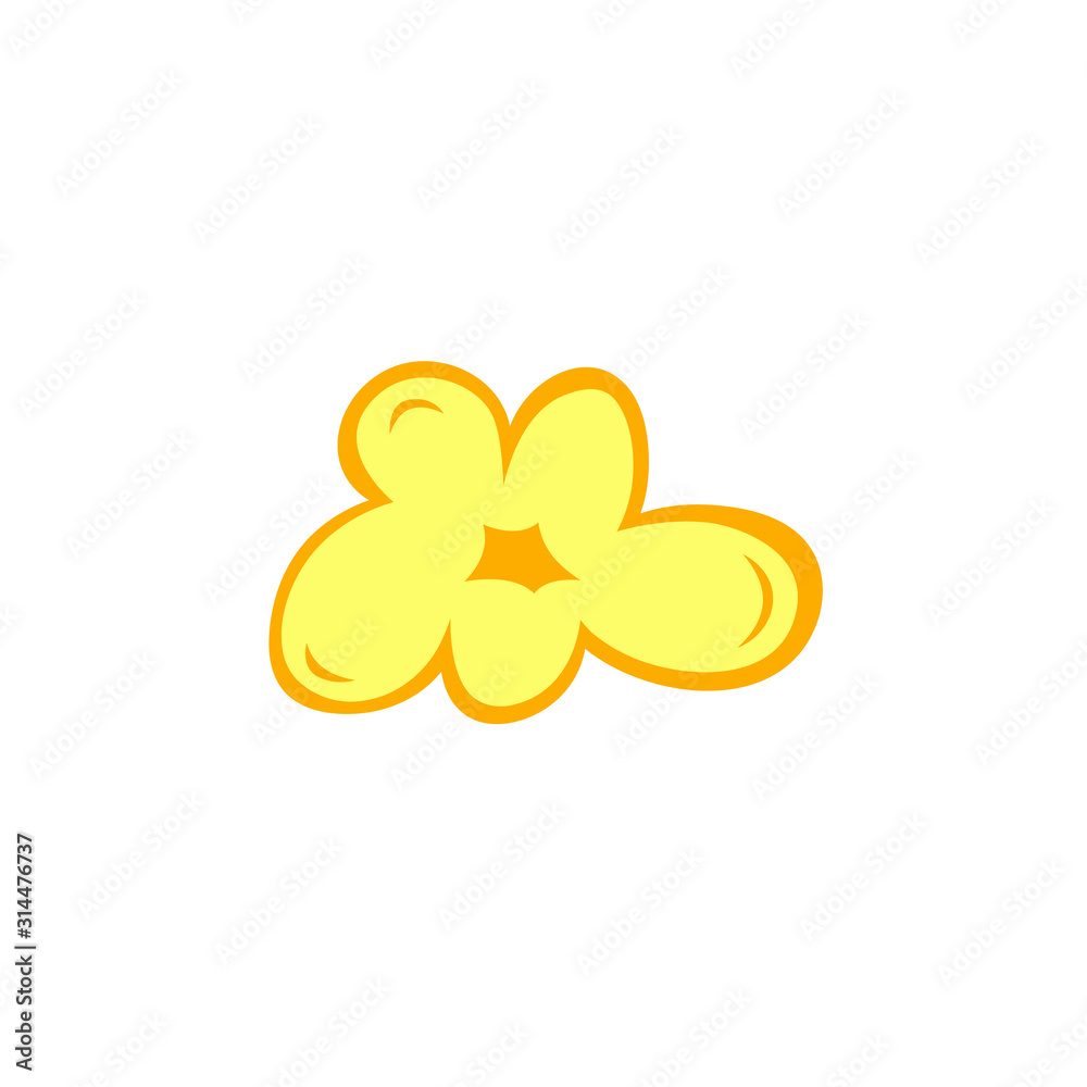 Popcorn one piece icon. Clipart image isolated on white background ...