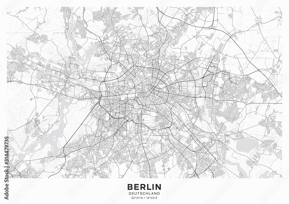 Large Scale Map Of Berlin Germany Philip's Germany And Netherlands
