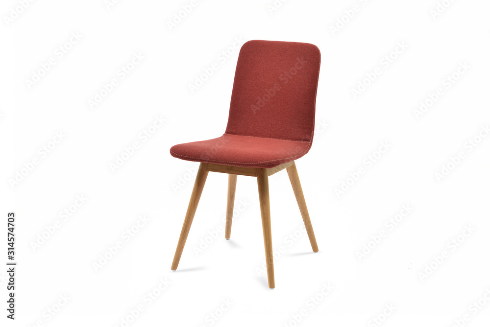 Maroon chair isolated on white background Stock Photo | Adobe Stock