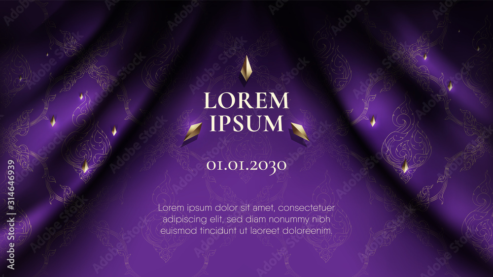 เวกเตอร์ Stock Abstract traditional Thai pattern background on rip curl ...