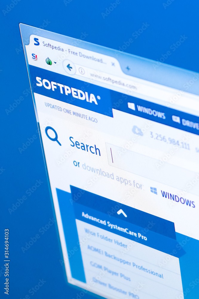 Ryazan, Russia - March 28, 2018 - Homepage of SoftPedia website on ...