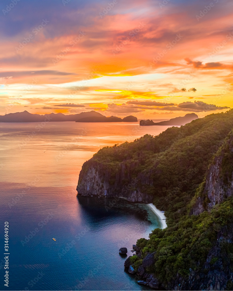 sunset in Palawan Philippines Stock Photo | Adobe Stock