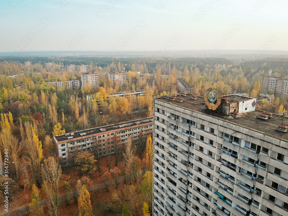 Chernobyl Pripyat Destroyed Buildings Exclusion Zone Ruins Nuclear ...