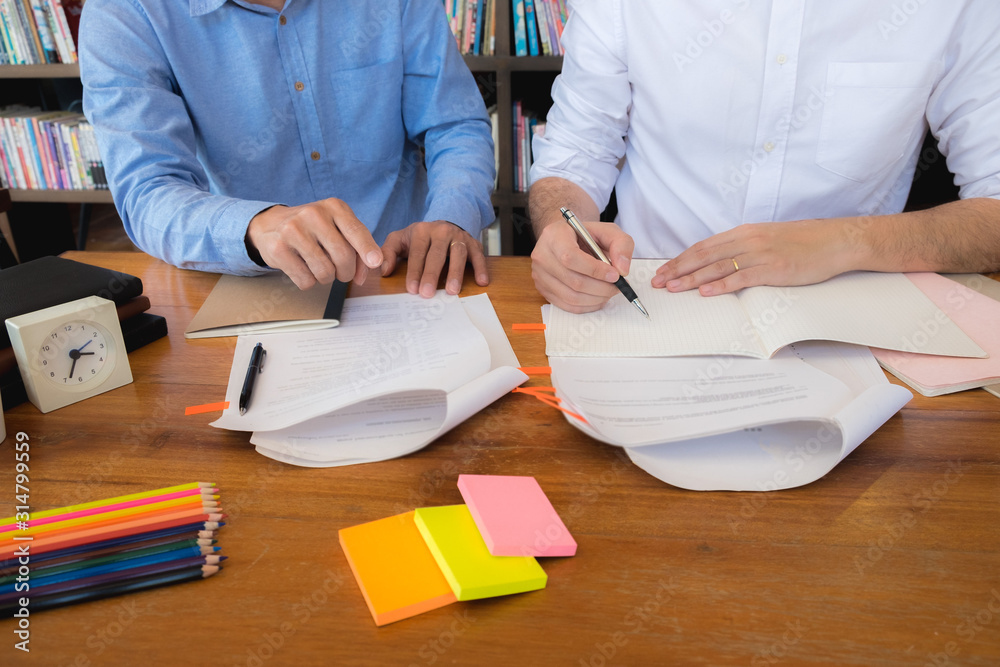 Studying and researching information by consulting teachers and doing ...