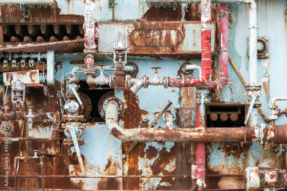 Vintage pump power plant, background and texture Stock Photo | Adobe Stock