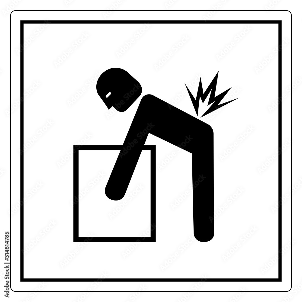 Lifting Hazard Symbol Sign, Vector Illustration, Isolate On White ...