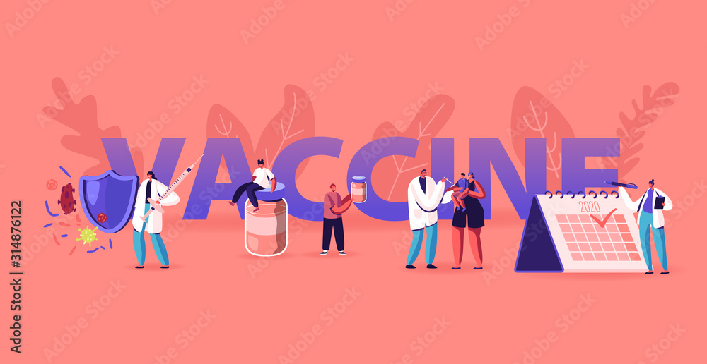 Stock-Vektorgrafik „Planning Vaccine Applying Concept. Doctor Put ...