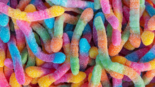 Gummy Worm Candy Close-up Free Stock Photo - Public Domain Pictures