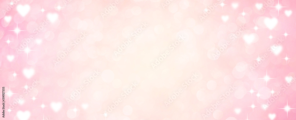 abstract blur soft gradient pink color in panoramic background with ...