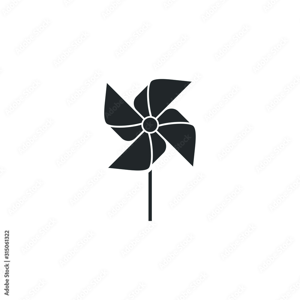 pinwheel Windmill toytemplate color editable. apple fruit symbol vector ...