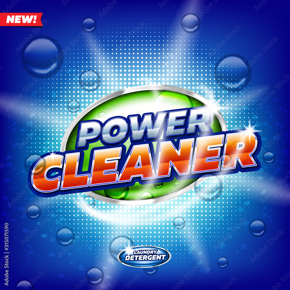 Vector de Stock Laundry detergent product logo template. Best for label ...