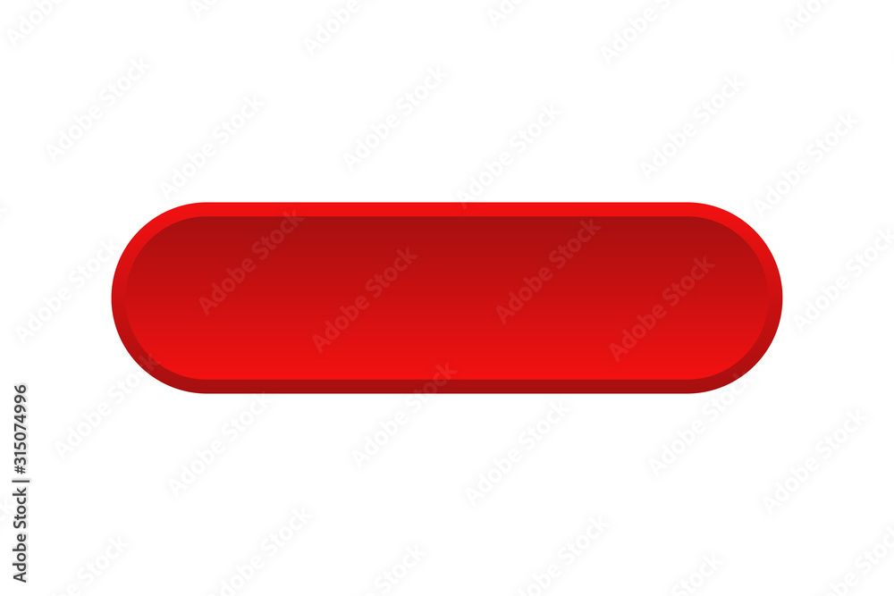 Vector red buttons isolated. Blank red menu button. Click icon vector ... Vector red buttons isolated. Blank red menu button. Click icon vector ...