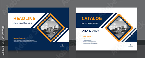 Cover design template A4 size landscape for book cover design, catalog ...