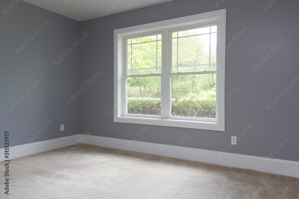 interior grey empty bedroom Stock Photo | Adobe Stock