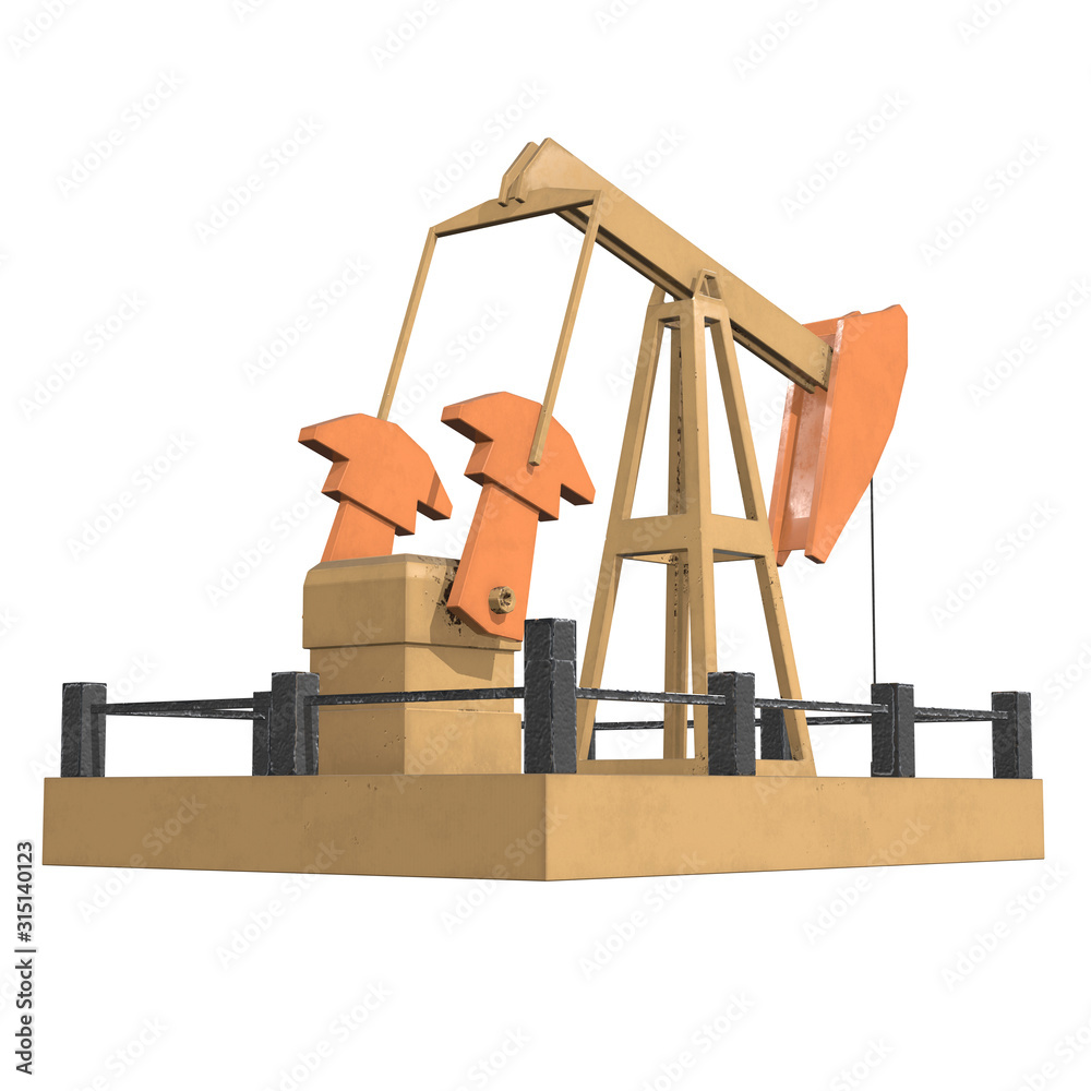 Oil well rig jack. Finance economy polygonal petrol production ...